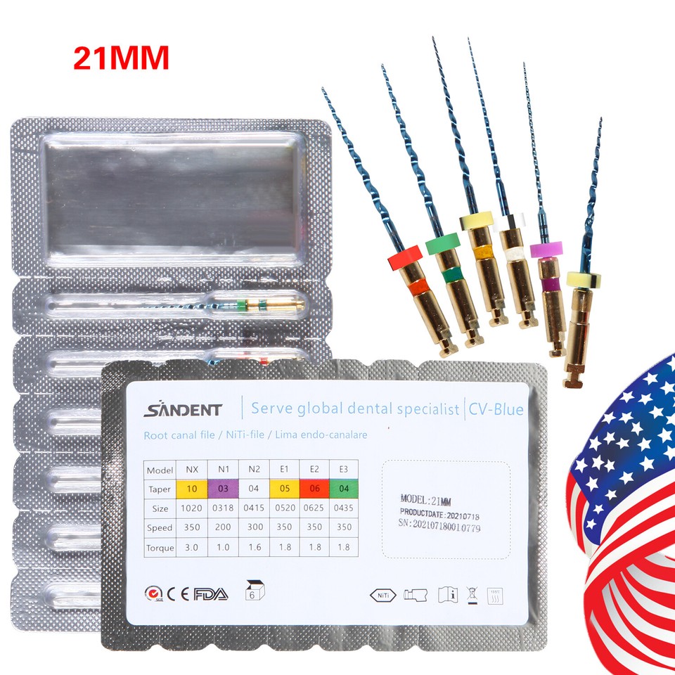 Dental Reciprocating LED Endo Motor Root Canal / 6Pcs Niti Files / 1:1 ...