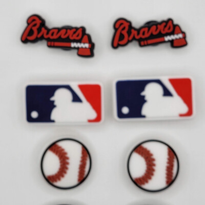 MLB Atlanta Braves Baseball Team For Crocs Shoe Charms Jibbitz - 6 ...