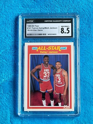 1989-90 Fleer #167 Patrick Ewing / Mark Jackson All Star CGC 9 MINT | eBay