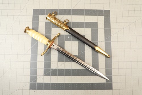 Vintage Freemason Fixed Blade 8.5" Double Edged with matching Scabbard ...