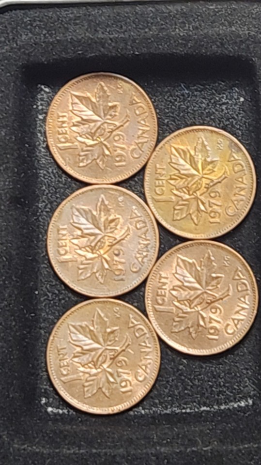 EXTREMELY RARE COIN 1979 DDO FOLDED EDGE UNCLEANED CANADIAN PENNY ...