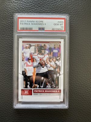 2017 Panini Score Patrick Mahomes II #403 Rookie Card PSA 10 GEM MINT ...