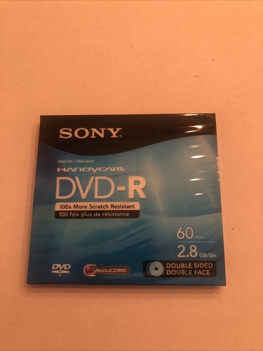 Sony Handycam DVD-R Blank Mini Disc 60 min 2.8 GB Double Sided NEW ...