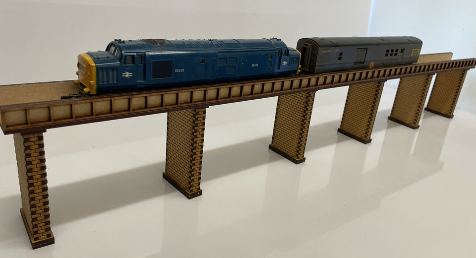 770mm Railway Girder Bridge Model Kit Inc Piers. OO Gauge Train Scenery ...