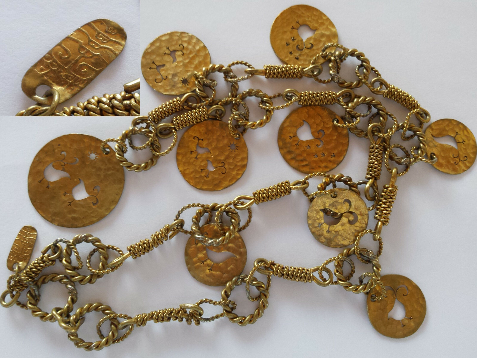 Vintage Doña Dona Eva Martinez Mexico Hand Wrought Br… - Gem