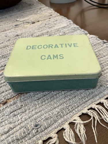 Decorative Sewing Cams In Two Tone Green Tin | eBay