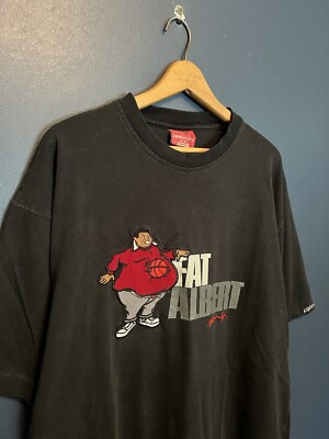 Vintage Y2K Fubu Platinum Fat Albert Basketball Embroidered Tee Sz XL ...