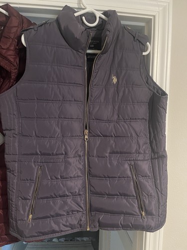 US Polo Association USPA Puffer Vest Womens XL Purple Full Zip New ...