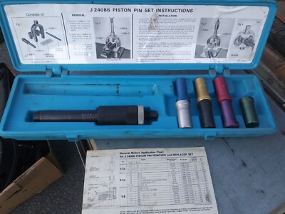 GM DEALER tools Kent Moore Piston Pin Remover Replacer installer Set J ...