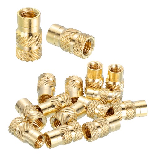 15 Pcs #8-32UNC x 1/2" l x 6.3mm OD Pure Brass Heat Set Threaded ...