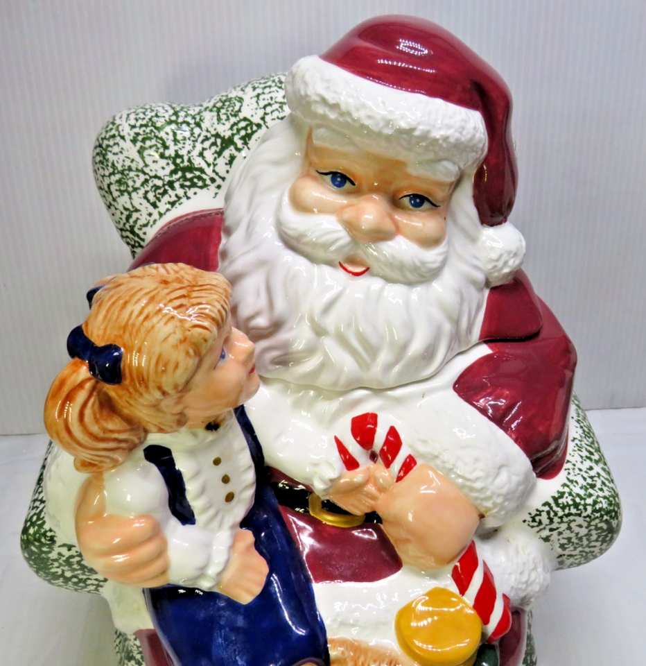 Vintage “Santa’s Toy Shop” Ceramic Christmas Cookie Jar JCPenney ...