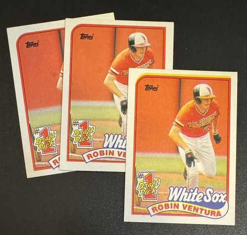 (3) Robin Ventura 1989 Topps Draft Pick ROOKIE #764 Lot - One Color ...