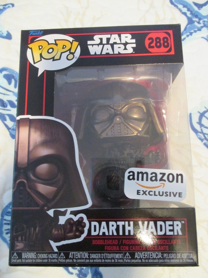NEW FUNKO POP STAR WARS DARTH VADER #288 BRONZE AMAZON EXCLUSIVE ...