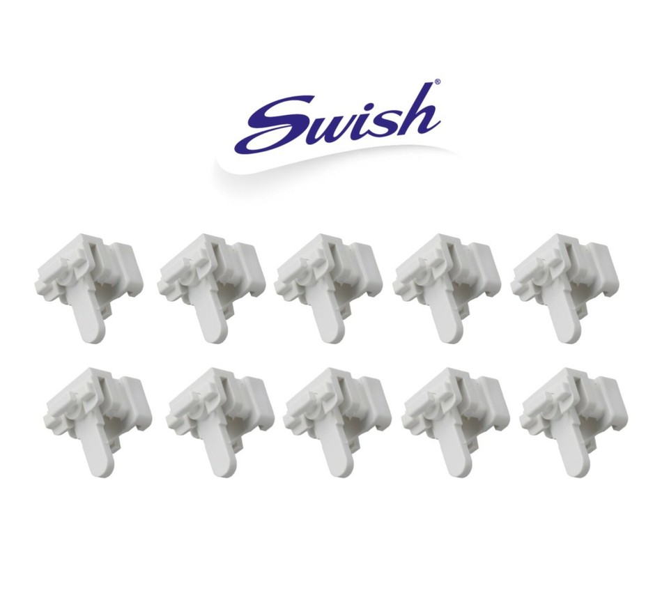 Swish ® SUPERLUXE PVC Corded Track, Genuine Brackets, Gliders, White ...