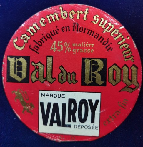 Étiquette Fromage " VAL du ROY " CAMEMBERT SUPÉRIEUR VALROY Marque ...