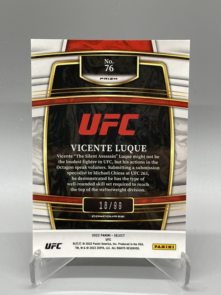 2022 Select UFC Vicente Luque Concourse Red Disco Prizm /99 | eBay