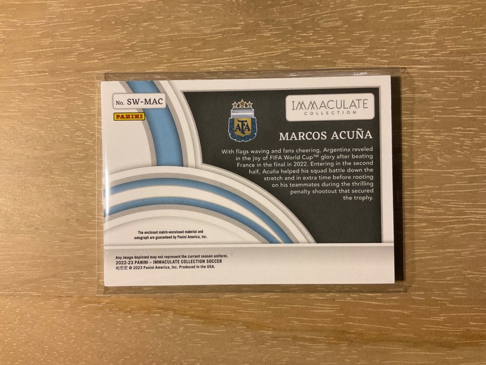 2022-23 Panini Immaculate Soccer Marcos Acuna Superior Swatch ...