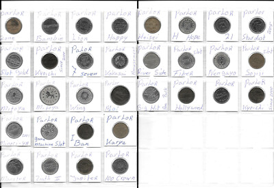 RARE COLLECTION OF 32 PARLOR World Tokens in Coin Holders. 1E.1 | eBay