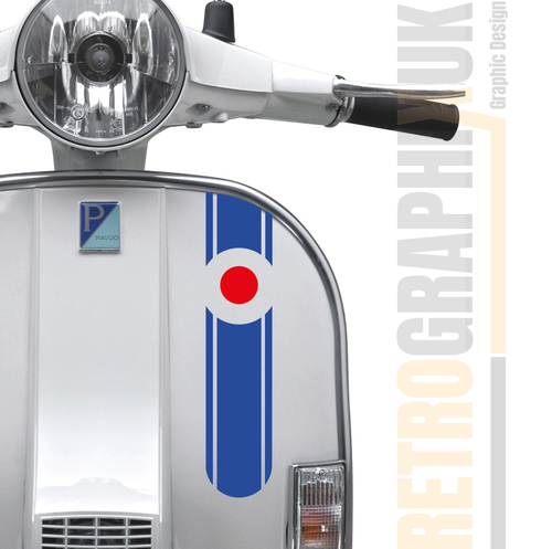 Vespa PX LML Leg Shield Sticker Scooter Graphic 300mm MOD ITALIAN LS50 ...