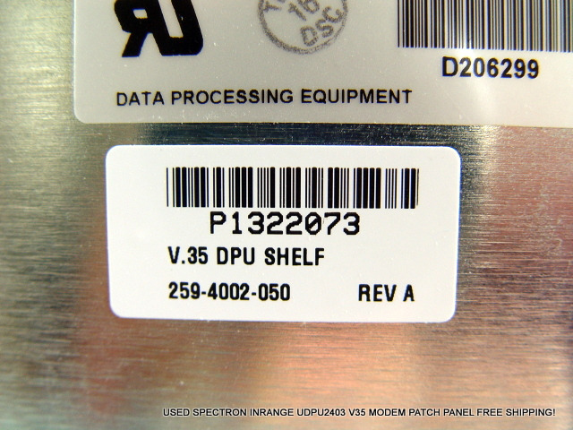 USED SPECTRON INRANGE UDPU2403 V35 MODEM PATCH PANEL FREE SHIPPING! | eBay