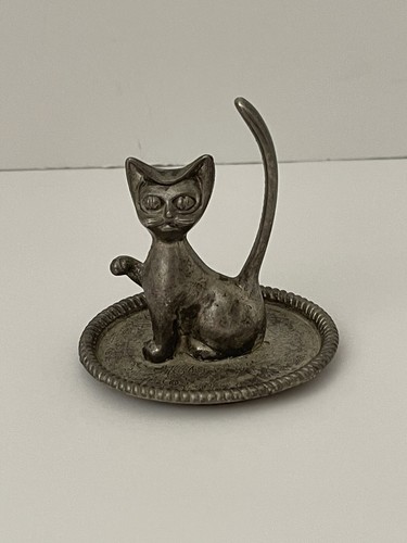 Vintage Seba Cat Silver Ring Holder With Tray 3.5”H | eBay