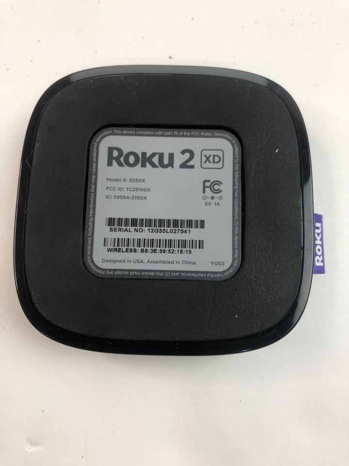 Roku 2 XD Media Streamer 3050X Black With Remote Power Cable | eBay