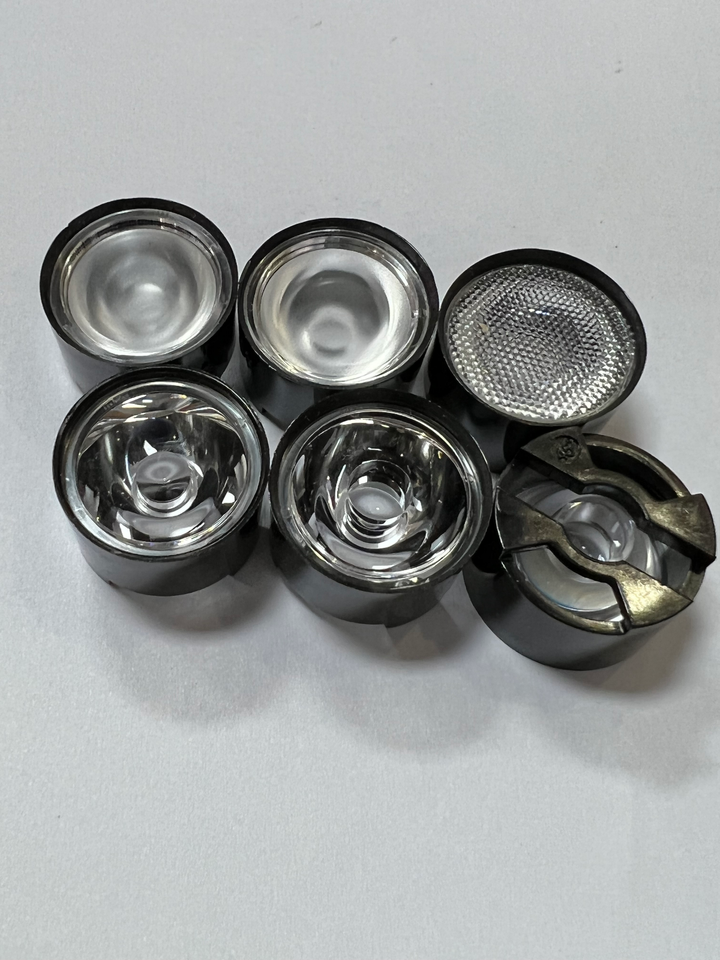 1W 3W 5W LED Lens 15mm 16mm 19mm 21mm 15/30/45/60/90/120 Degree Black ...