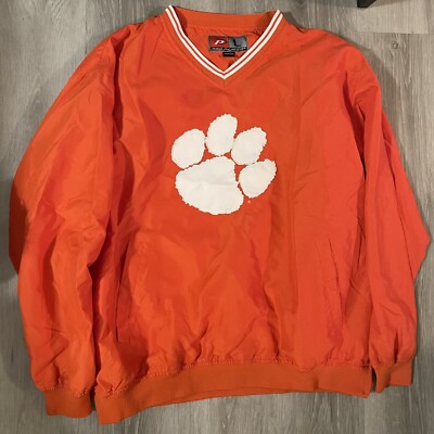 Vintage Clemson University Pro Player Mens Large Pull Over Jacket | eBay