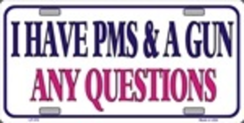 PMS And A Gun Vanity Metal Novelty License Plate Tag Sign | eBay