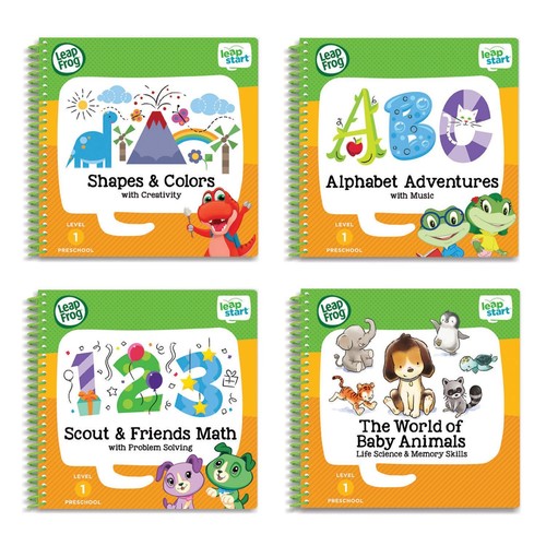 LeapFrog LeapStart Preschool 4-in-1 Activity Book Bundle with ABC ...