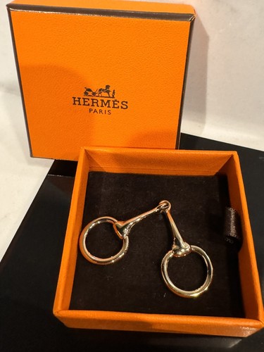 Hermes Mors Twilly Ring Bit Scarf Clip Scarf Ring Gold With Box | eBay