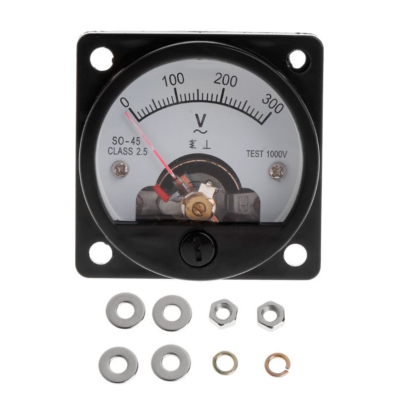 AC 0-300V Round Analog Dial Panel Meter Voltmeter Gauge for Data Center ...