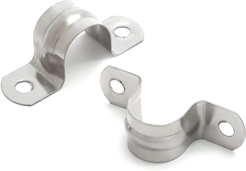 25 PCS M20 (3/4 Inch) Stainless Steel Conduit Clamps, Two Hole Strap U ...