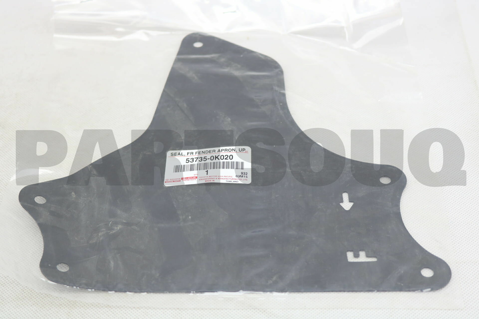 537350K020 Genuine Toyota SEAL, FRONT FENDER APRON, UPPER 53735-0K020 ...