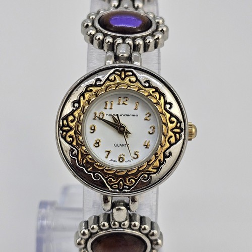 No Boundaries Women's Watch 25MM White Dial Multicolor Band 6.5" New ...