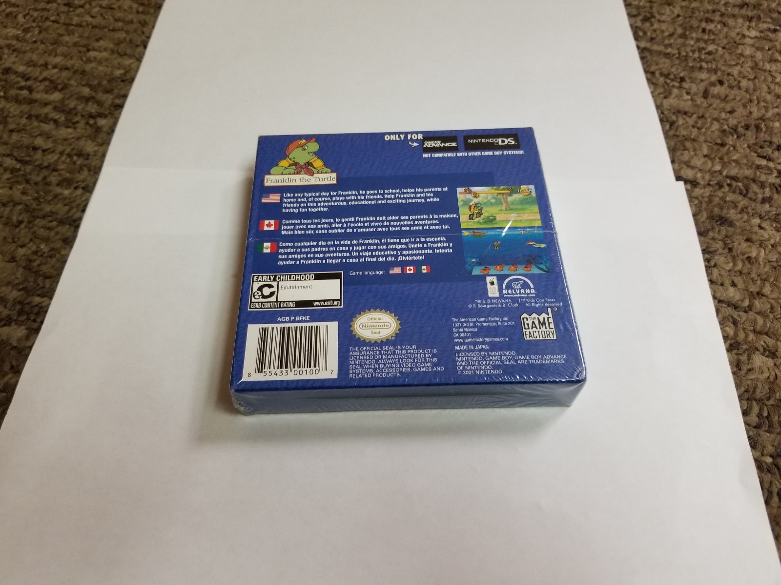 Franklin the Turtle (Nintendo Game Boy Advance, 2005) for sale online ...