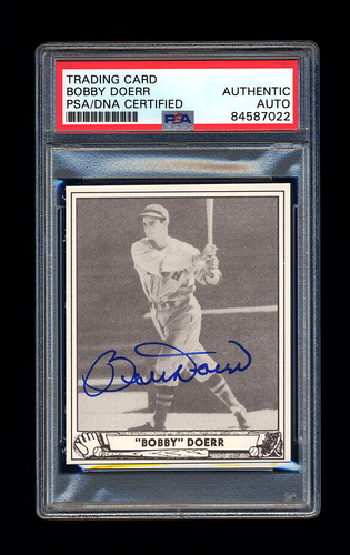 BOBBY DOERR SIGNED 1940 PLAY BALL REPRINT CARD PSA/DNA AUTOGRAPHED RED ...