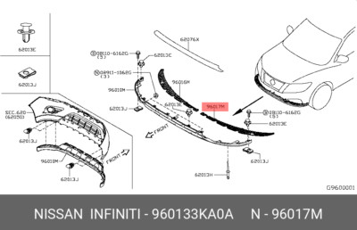 Genuine OE Air Spoiler Front Left Hand 960133KA0A , 96013-3KA0A | eBay