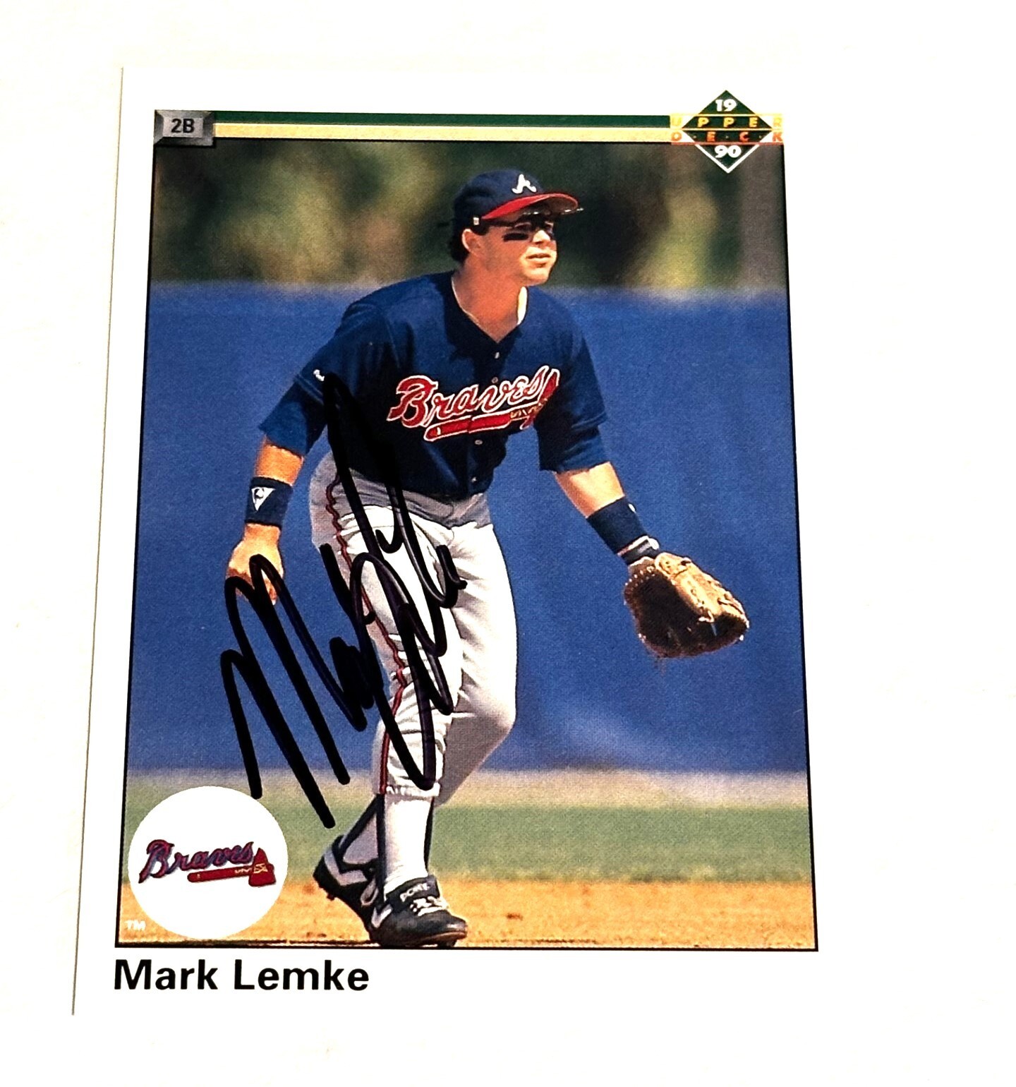 Autographed 1990 Upper Deck Mark Lemke Atlanta Braves #665 | eBay