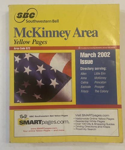 2002 McKinney Area , TX Southwestern Bell Telephone Directory | eBay