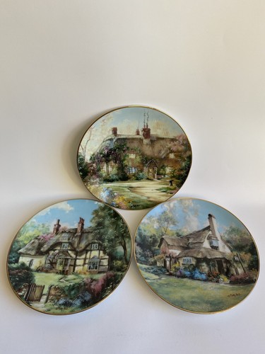 Hamilton Collection English Ginger Cottage Set of 3 Cabinet/Wall Plates ...