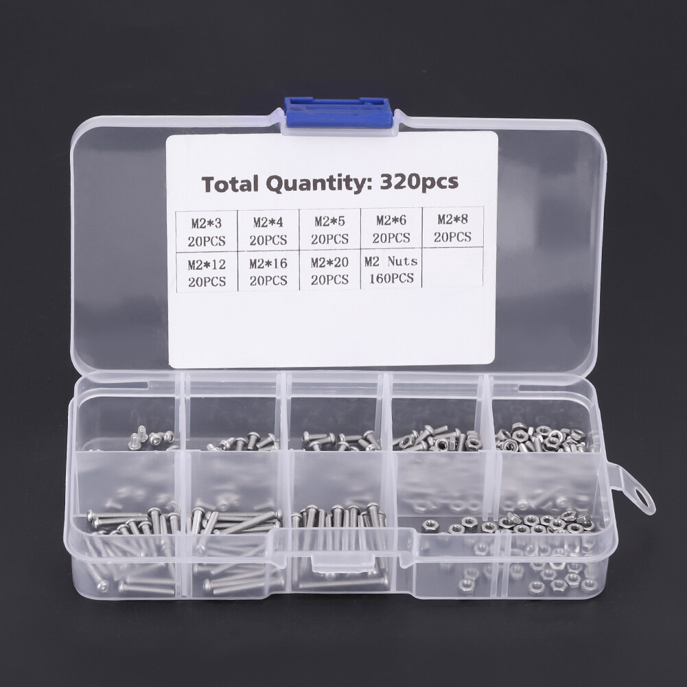 320pcs M2 Machine Screws Set Fasteners For Laptop/Hard Disk/Keyboard ...