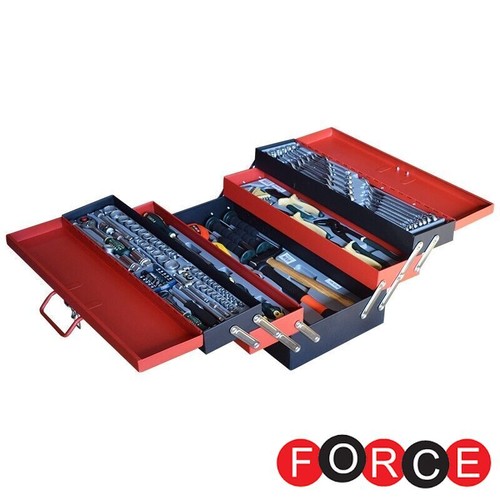Force 50235-124 5-Tier Tool Box Chest 124pc Tools: Socket & Accessory ...