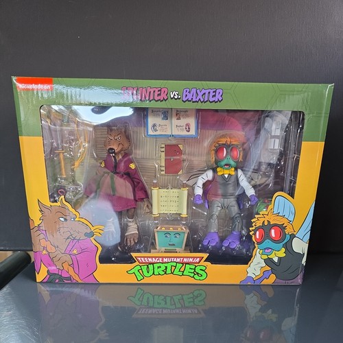 NECA Teenage Mutant Ninja Turtles Splinter & Baxter Action Figure | eBay