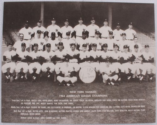 NY YANKEES 1964 WORLD SERIES CHAMPIONSHIP TEAM 11x14 MATTE FINISHED ...