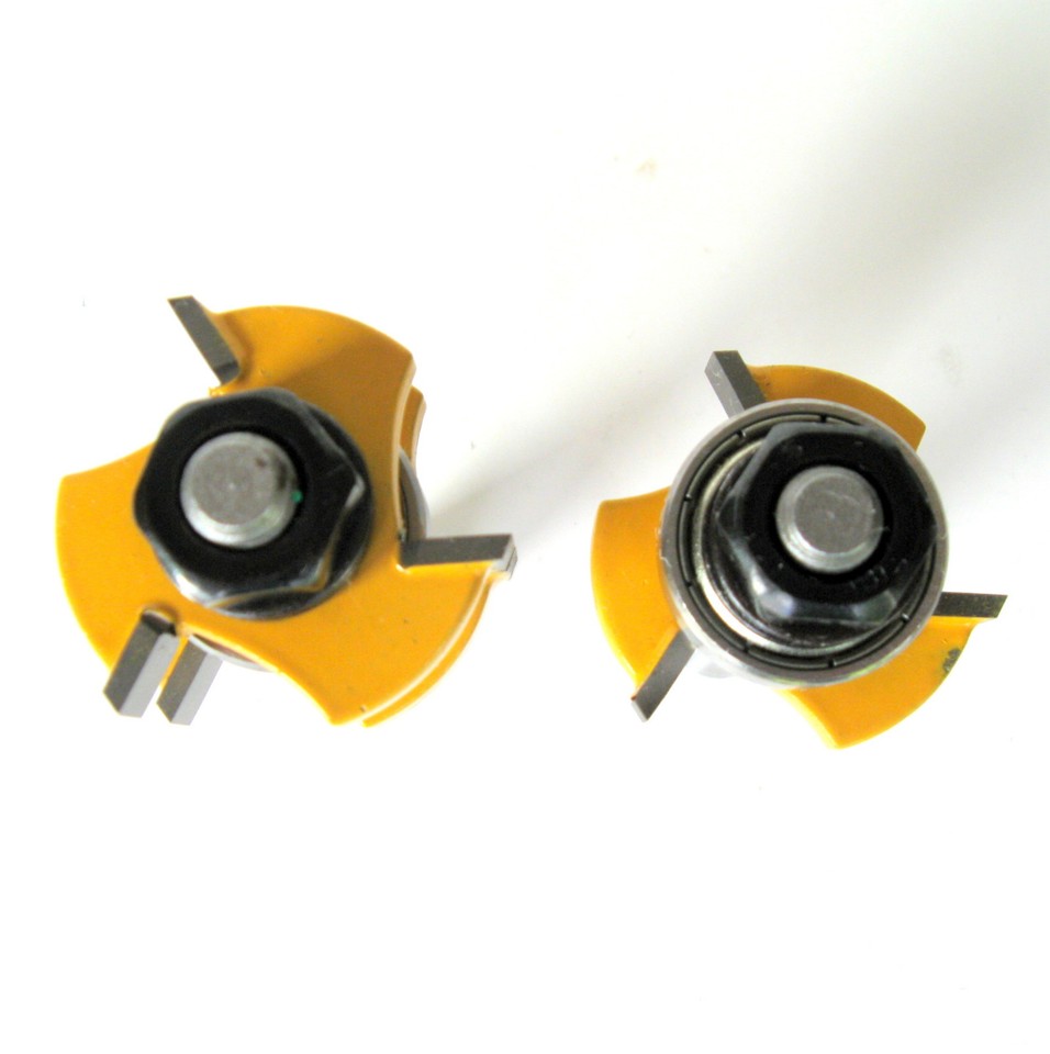 2 pc 1/2" Shank Cutting Depth 1/4" Tongue & Groove Joint Assembly ...