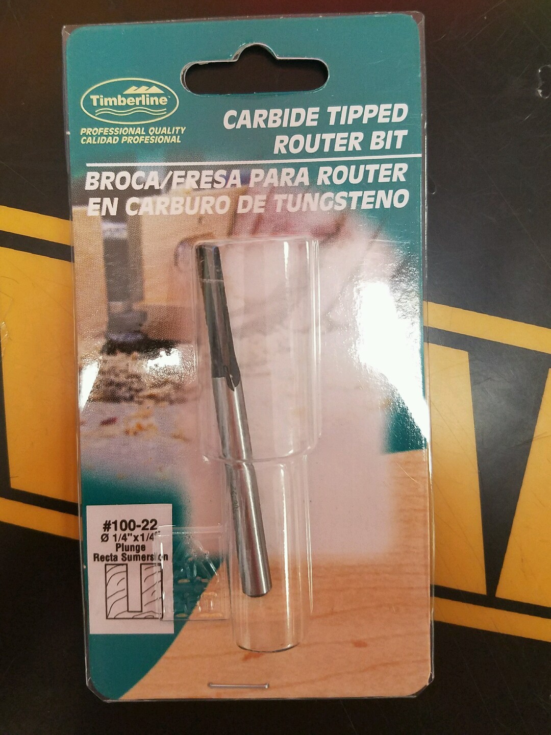 Timberline 100-22 Carbide Tipped Straight Plunge Economy 1/4 Dia Inch ...