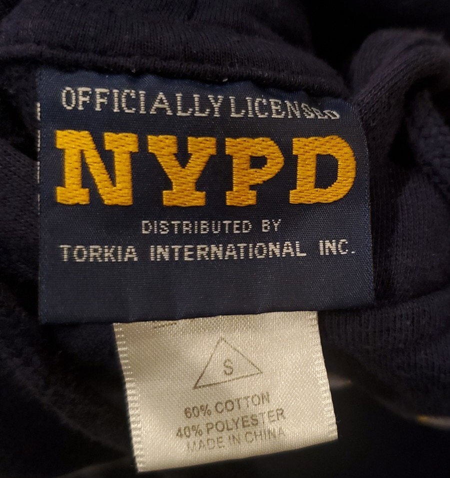 NYPD Pullover Sweatshirt Mens S Blue Hoodie Sweater NEW YORK Police ...