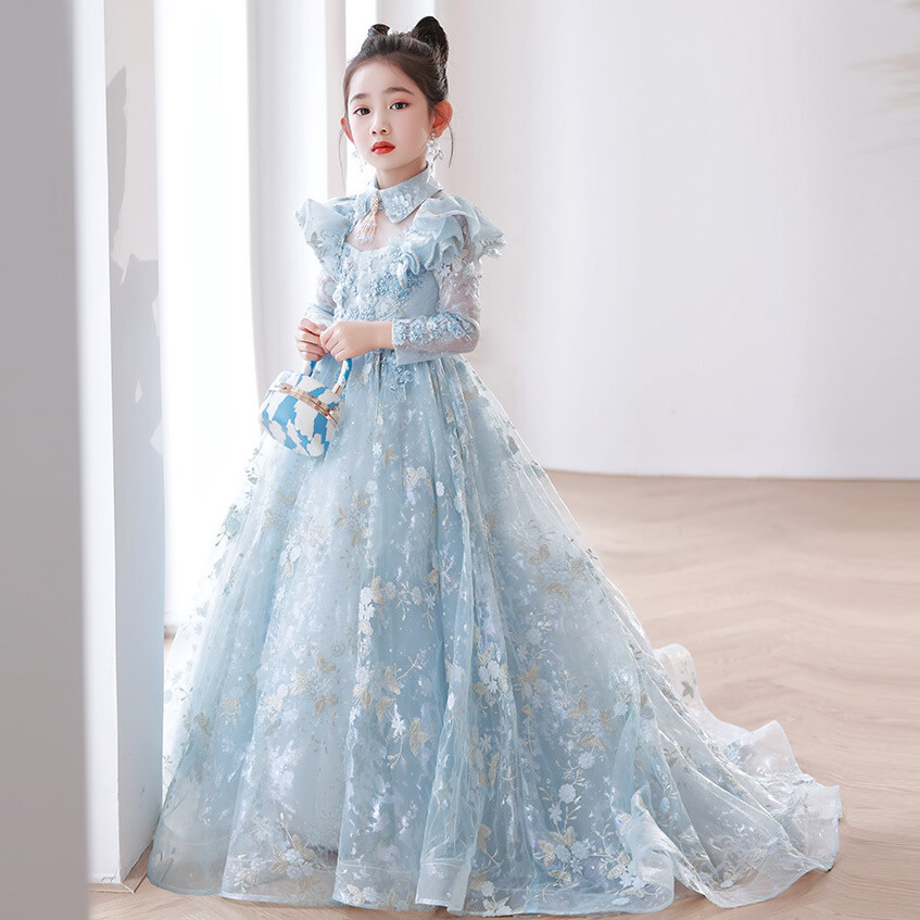 Blue Princess Dresses For Girls