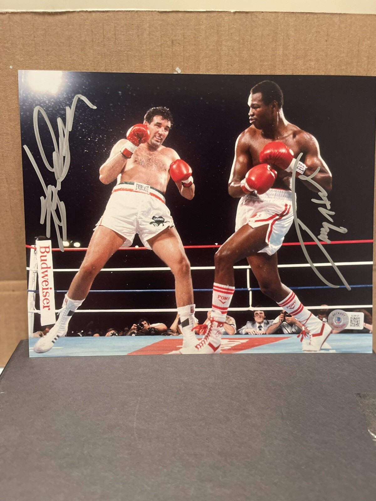 LARRY HOLMES & GERRY COONEY DUAL SIGNED autographed 8x10 COLOR PHOTO ...